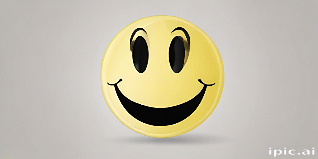 A Bright and Cheerful Yellow Smiley Face Icon Full of Joy
