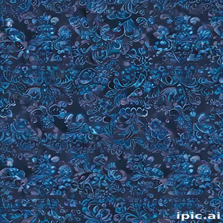 Intricate Blue Floral Patterns Creating a Mystical and Serene ...