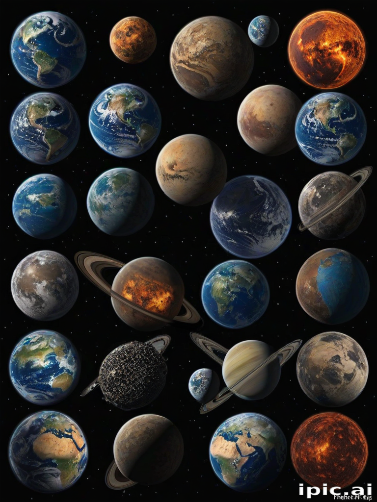 An Artistic Collection of Diverse Planets from Our Solar System and Beyond