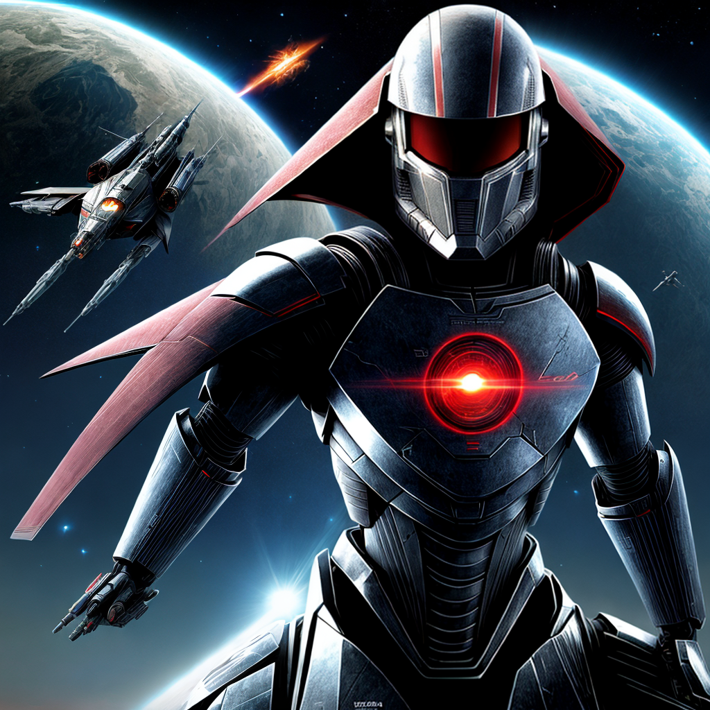 cylon spce ship movie poster art