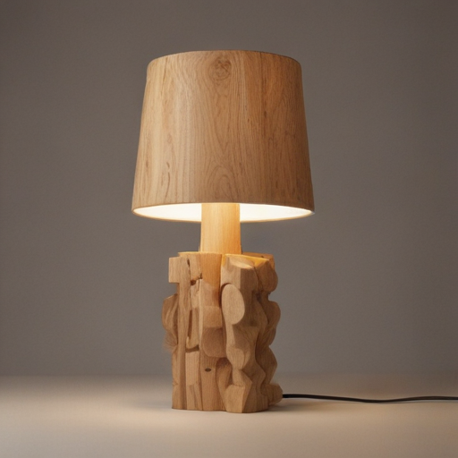 Lamp wood design creative human