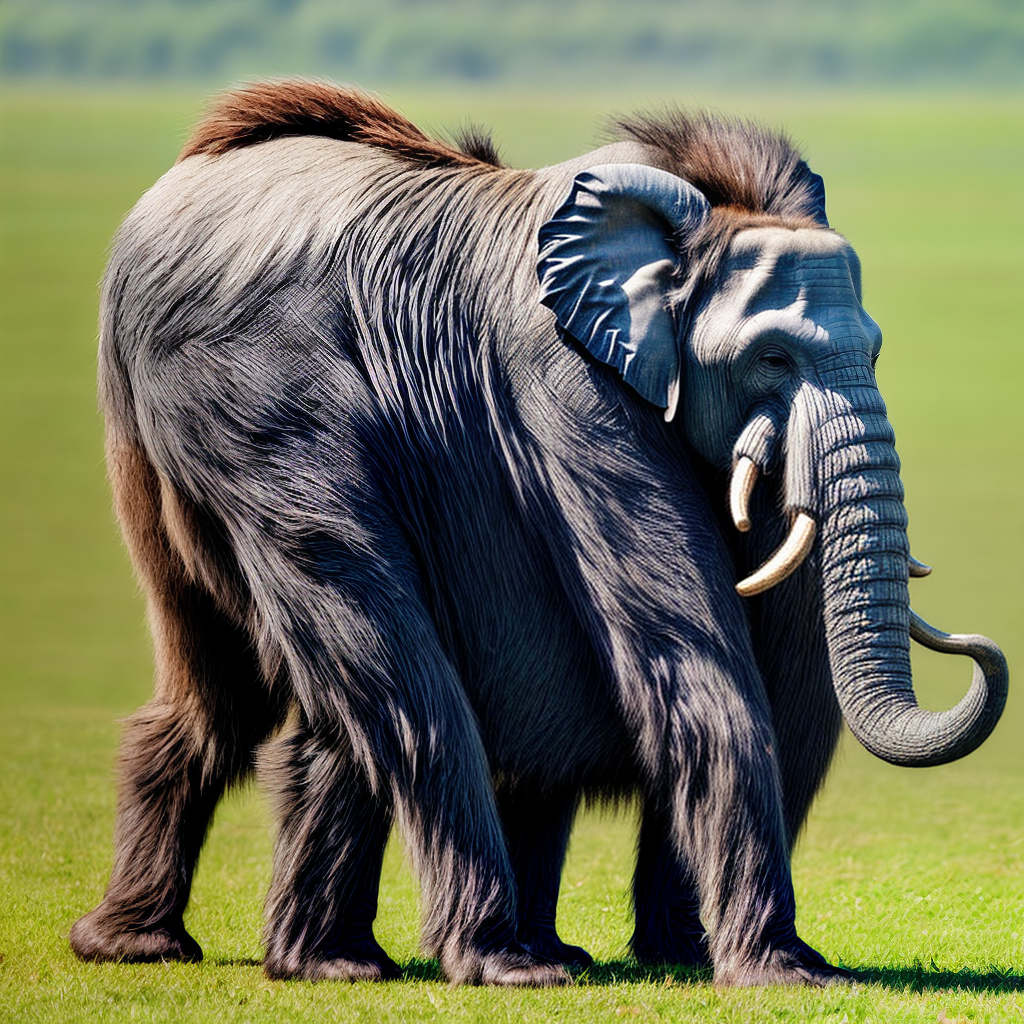 Monkey holding elephant with his tail