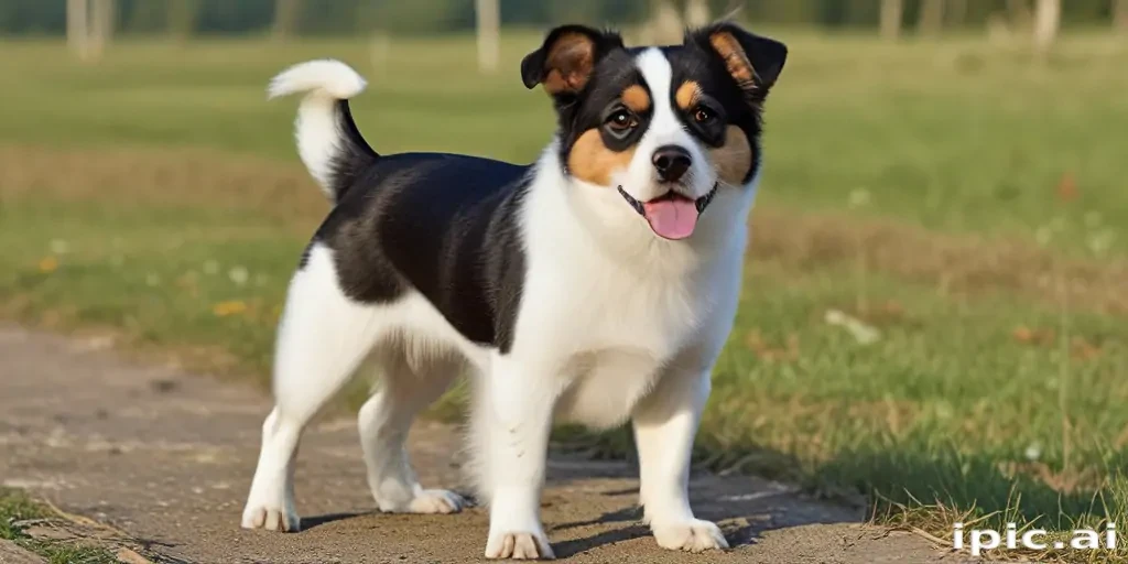 A Playful Dog Enjoying a Sunny Day in a Beautiful Park Setting