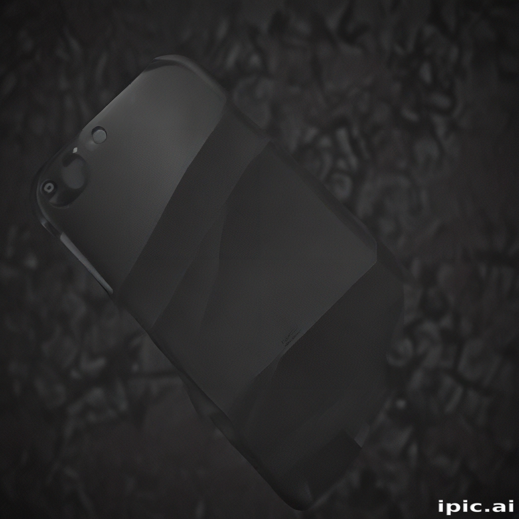Stylish Black Smartphone Case on a Textured Dark Background Design