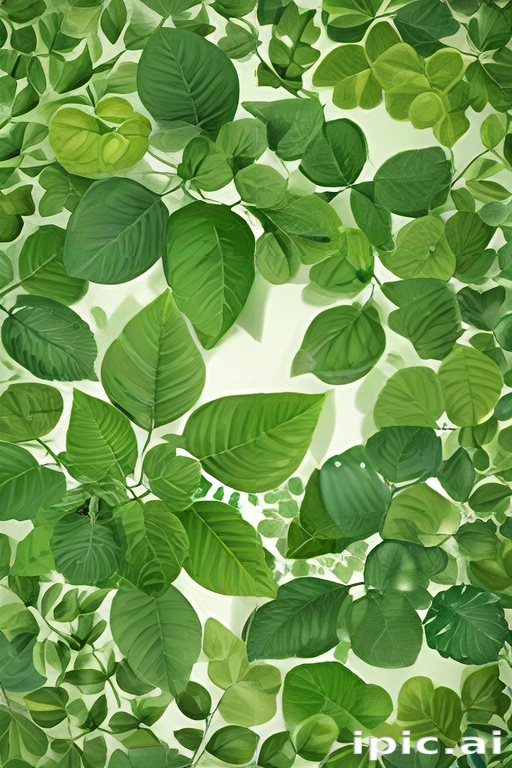 Lush Green Leaves Creating a Vibrant Natural Canopy Overhead