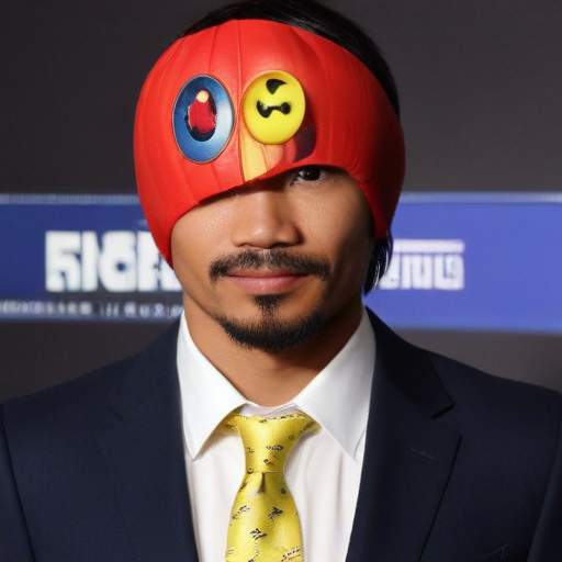 manny pacquiao with pacman head