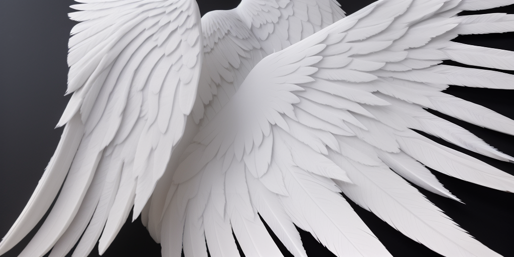 Elegant and Majestic White Wings Displaying Intricate Feather Details ...
