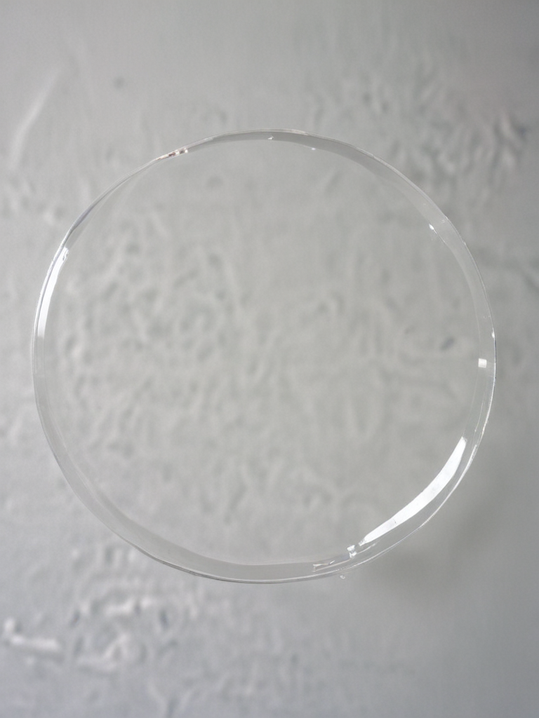 Translucent Acrylic Disc Floating Gracefully Against a Textured White ...
