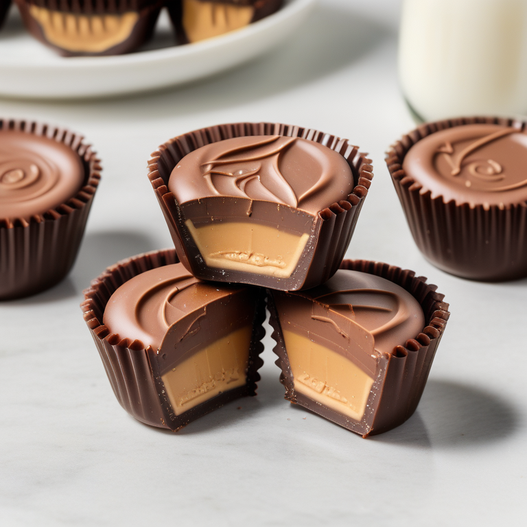 Delicious Chocolate Cups with Creamy Caramel Filling Perfect for Sweet ...