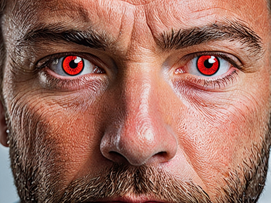 Alpha male full faces red eye