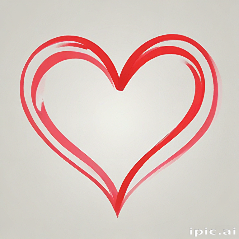 A Beautiful Hand-Drawn Heart Symbolizing Love and Connection Between ...