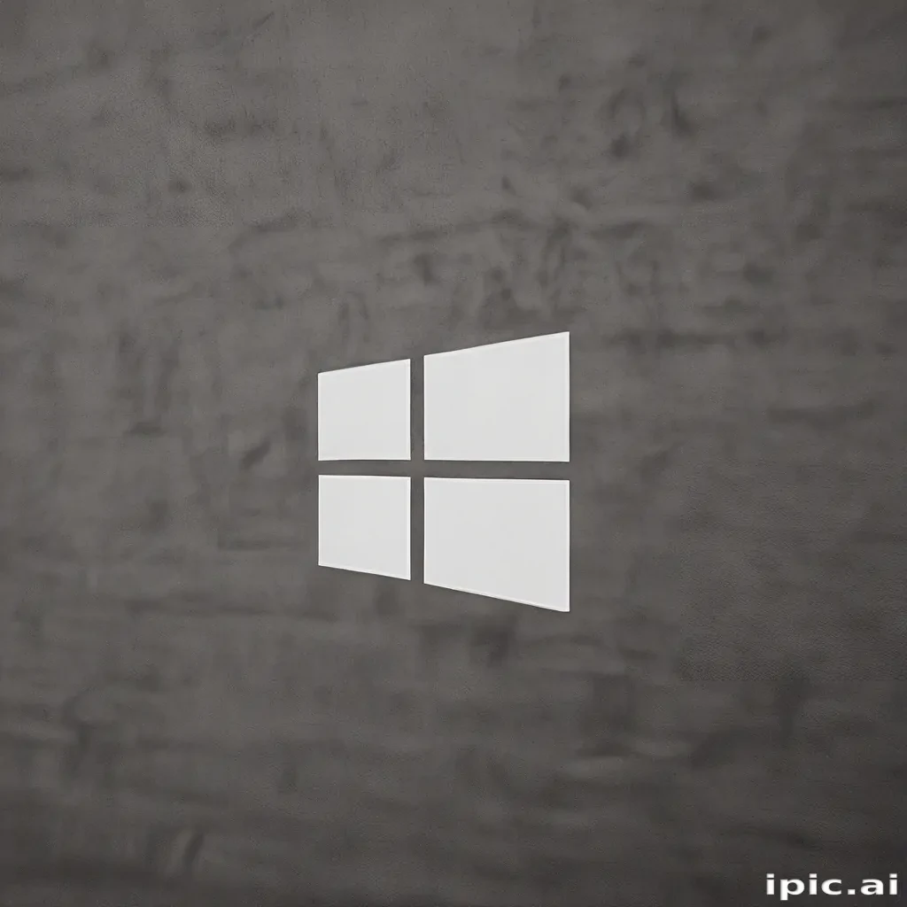 Minimalist Representation of the Iconic Windows Logo Against a Dark ...