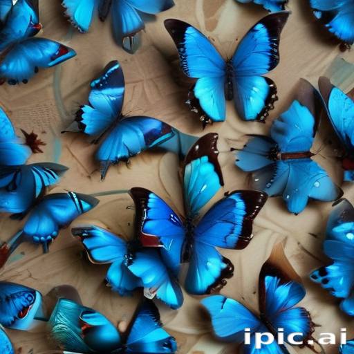 A Vibrant Collection of Blue Butterflies Displaying Nature's Stunning ...