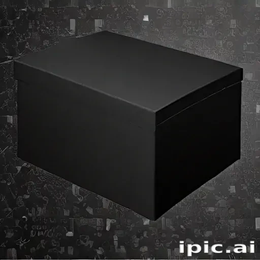 An Elegant, Minimalist Black Box Set Against a Dark Textured Background