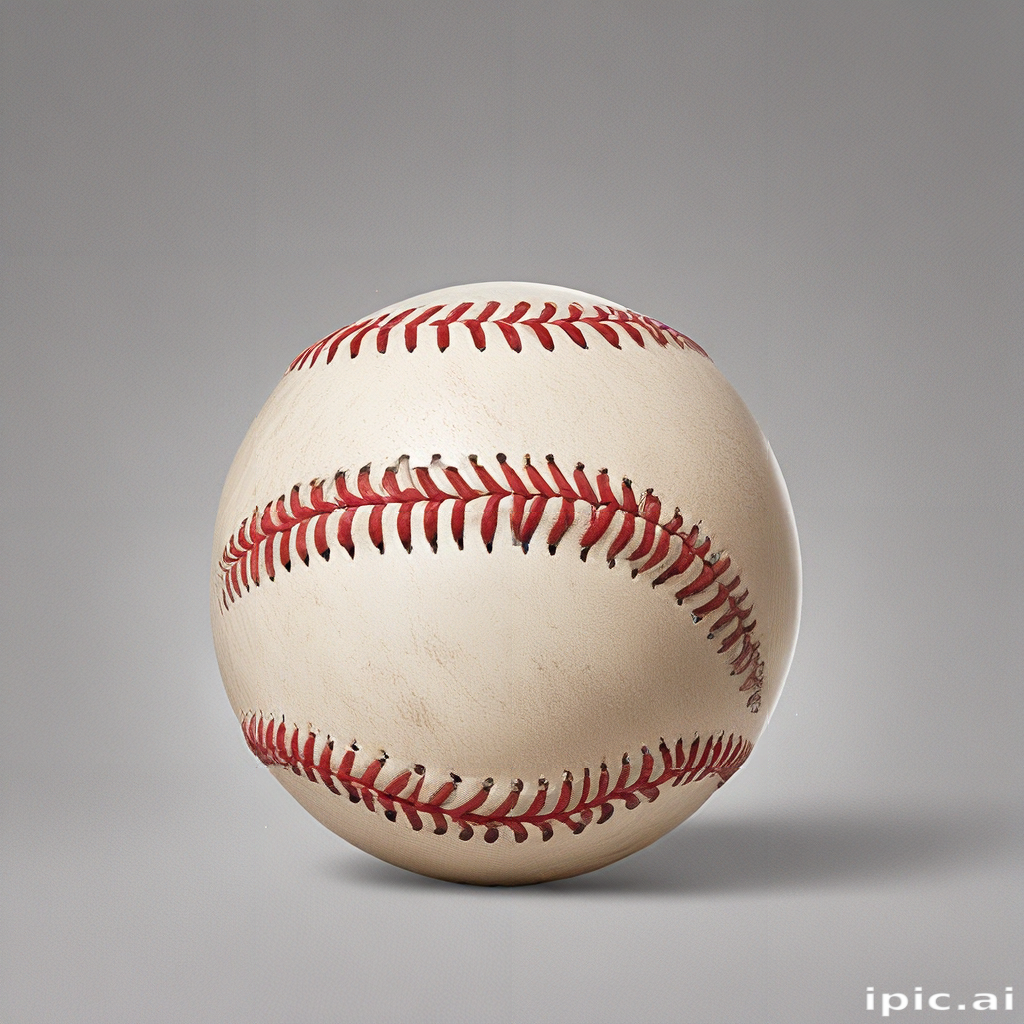 Unique Artistic Display of a Baseball Shaped Like an Egg