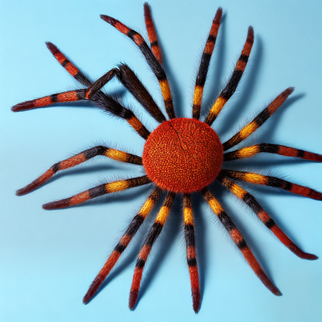 cartoon of a funny spider with human lower limbs