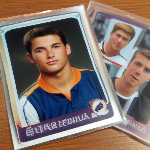 I want a stock photo of sports trading cards high-end.