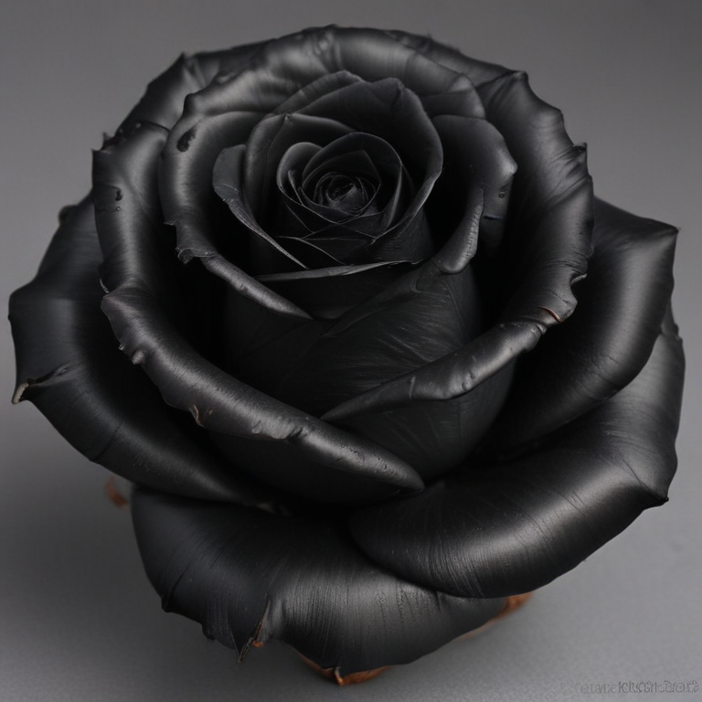 A Stunningly Unique Black Rose Symbolizing Elegance and Mystery in Nature