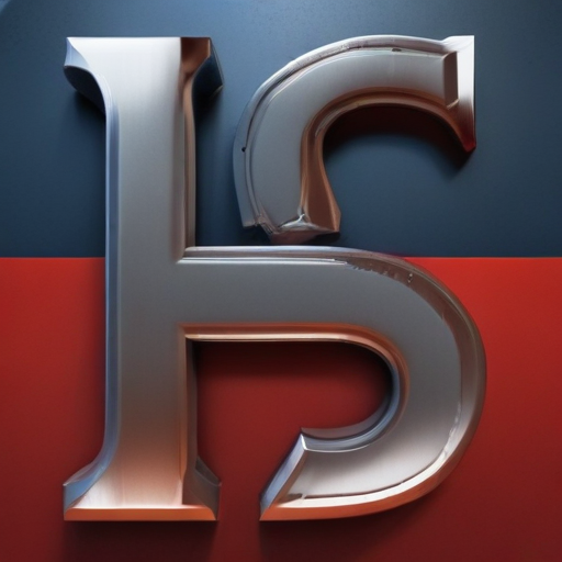 letters PS in the colors red, white, and blue with a steel background