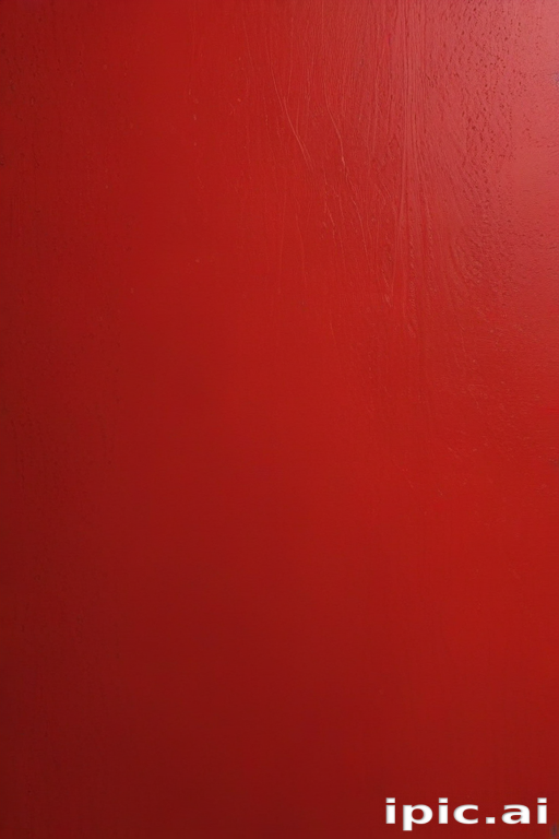 A Bright Red Wall with a Smooth, Glossy Finish and Texture.