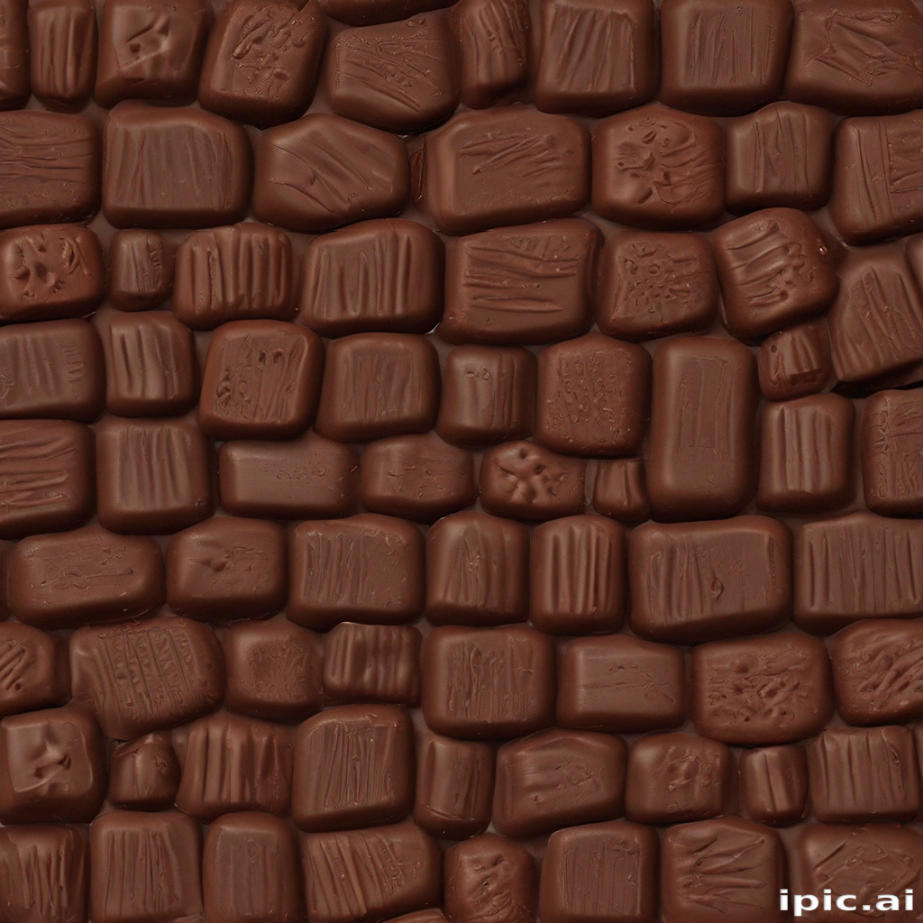 Deliciously Textured Chocolate Tiles Arranged in a Beautiful Pattern