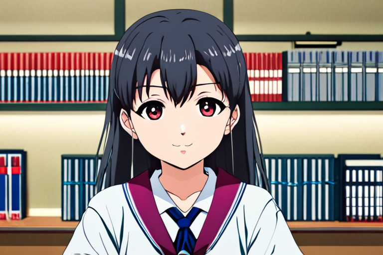 Cute student anime