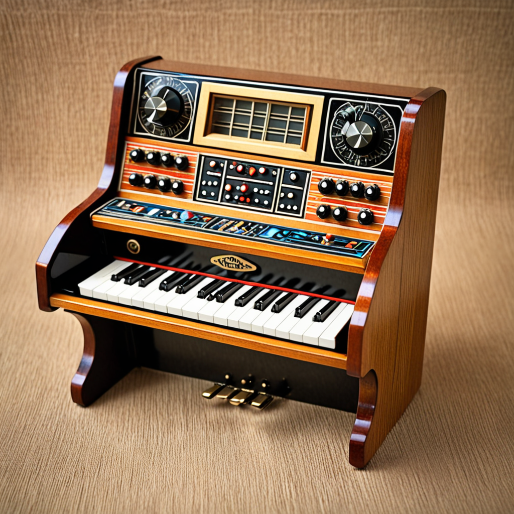 toy synthesizer naive art deco