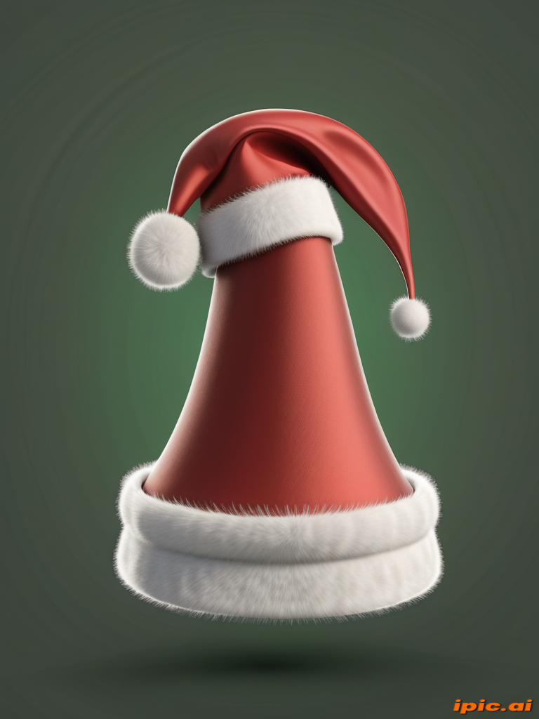 A Festive Red Christmas Hat with White Fur Trim and Pom-Pom.