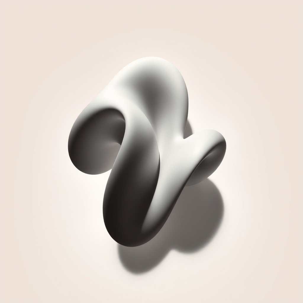 Capture a high-contrast abstract shape against a solid background using ...