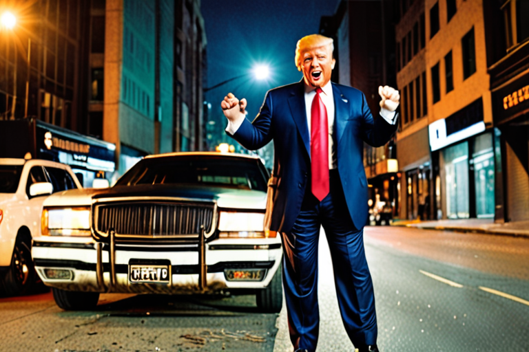 Donald Trump as the Omega Man fighting albino zombie vampires At night ...