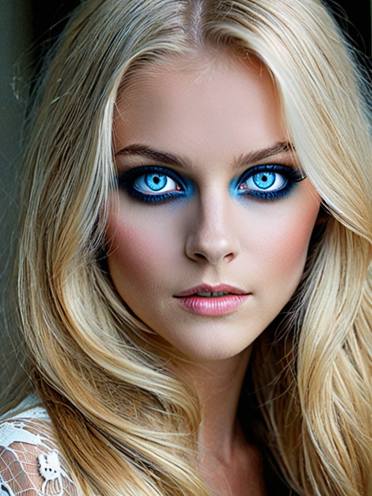 Blonde hair blue eye German Heiress ghost scary