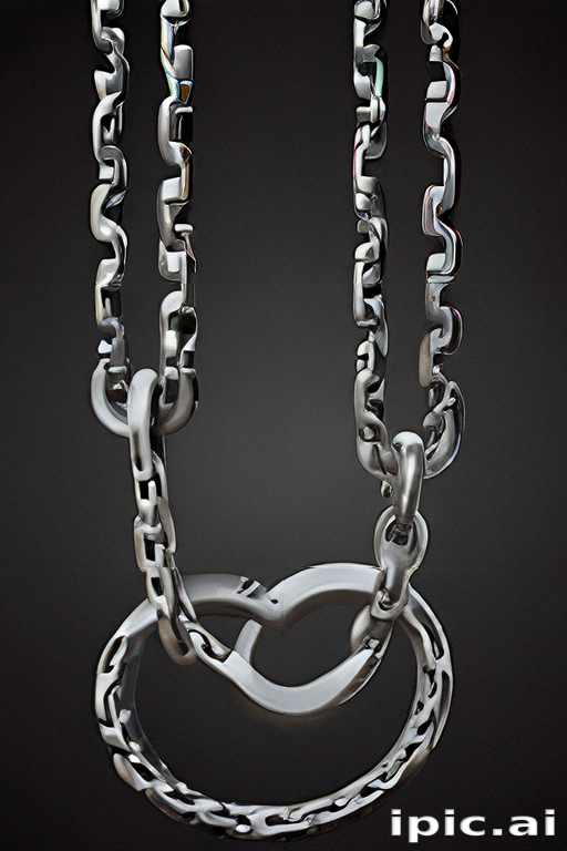 Elegant Silver Chains Intertwined with a Decorative Circular Pendant Design