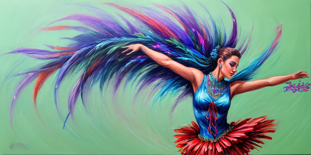 dancer and colors flower