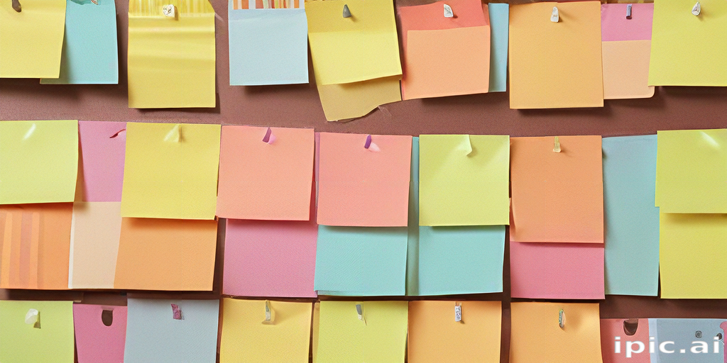 Colorful Sticky Notes Organized on a Wall for Creative Brainstorming ...