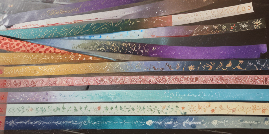 Colorful Decorative Strips Featuring Intricate Patterns and Designs for ...