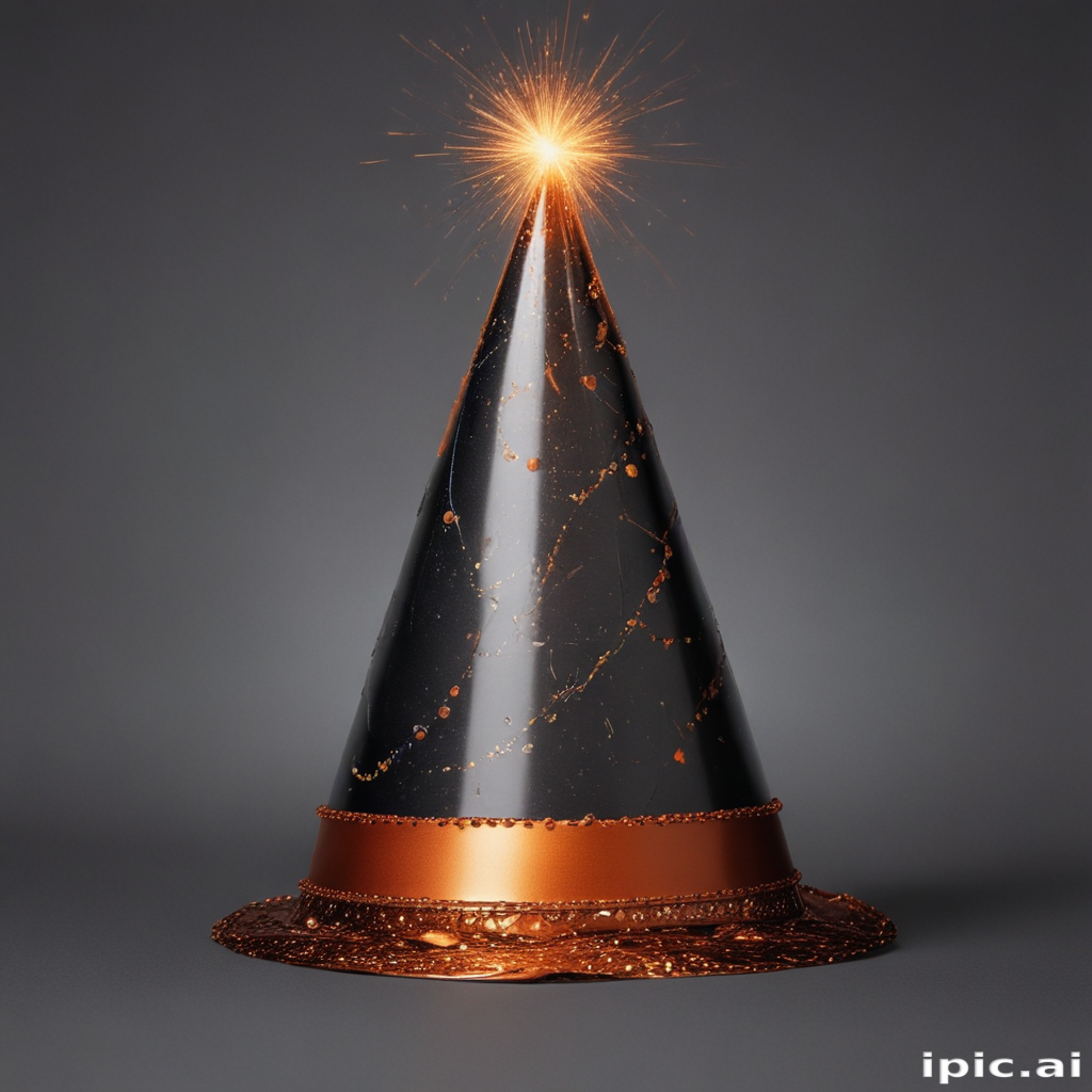 Sparkling Party Hat with Glimmering Effects Perfect for Celebratory ...
