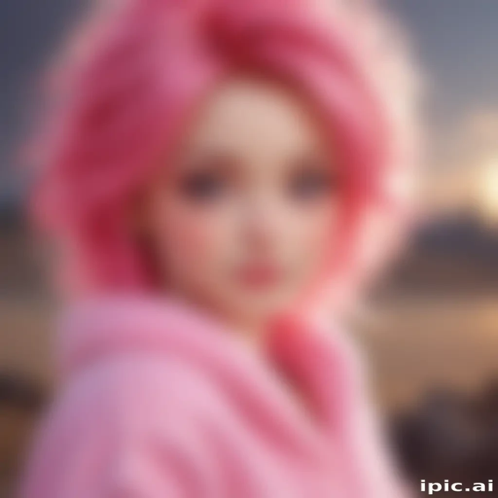 A Dreamy Portrait of a Person with Pink Hair in Soft Focus.