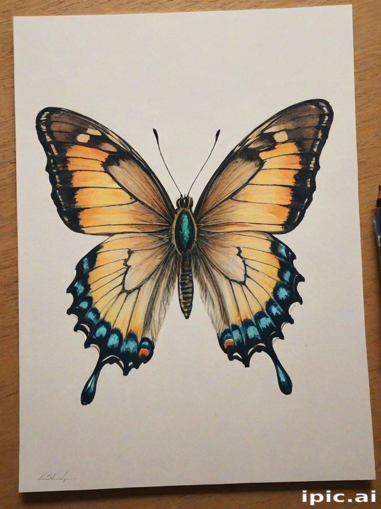 Vibrant and Detailed Illustration of a Beautiful Butterfly with ...
