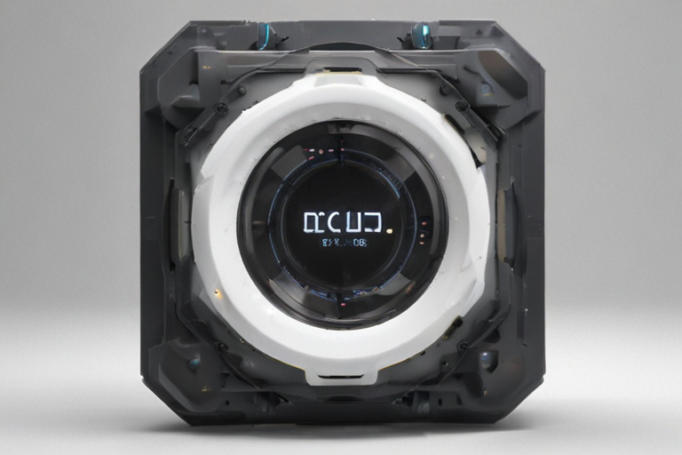 futuristic fancy hitech electronic device white and black