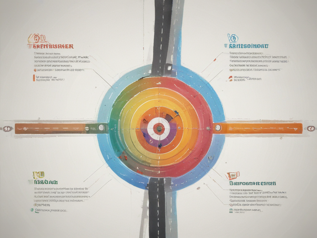 Colourful road map explaining smart targets