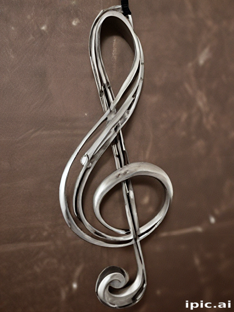 Beautifully Crafted Metal Treble Clef Decorative Wall Art for Music Lovers