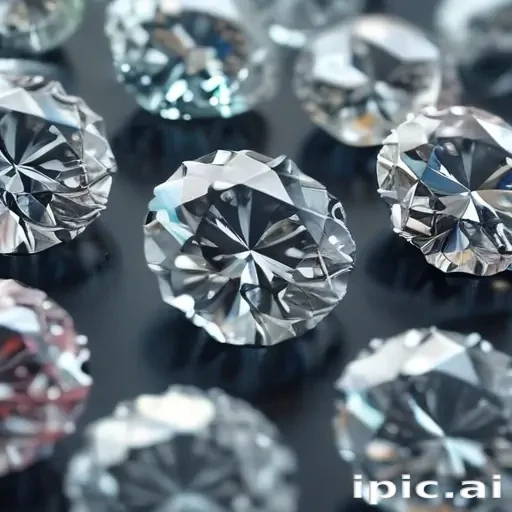 A Stunning Display of Sparkling Diamonds Reflecting Light in Various ...