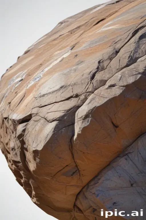 Close-Up View of a Large, Weathered Rock with Unique Textures