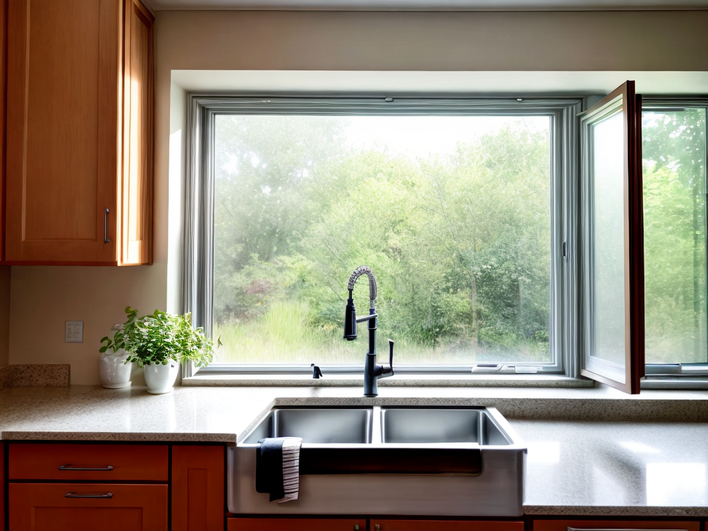 kitchen, open window, sink