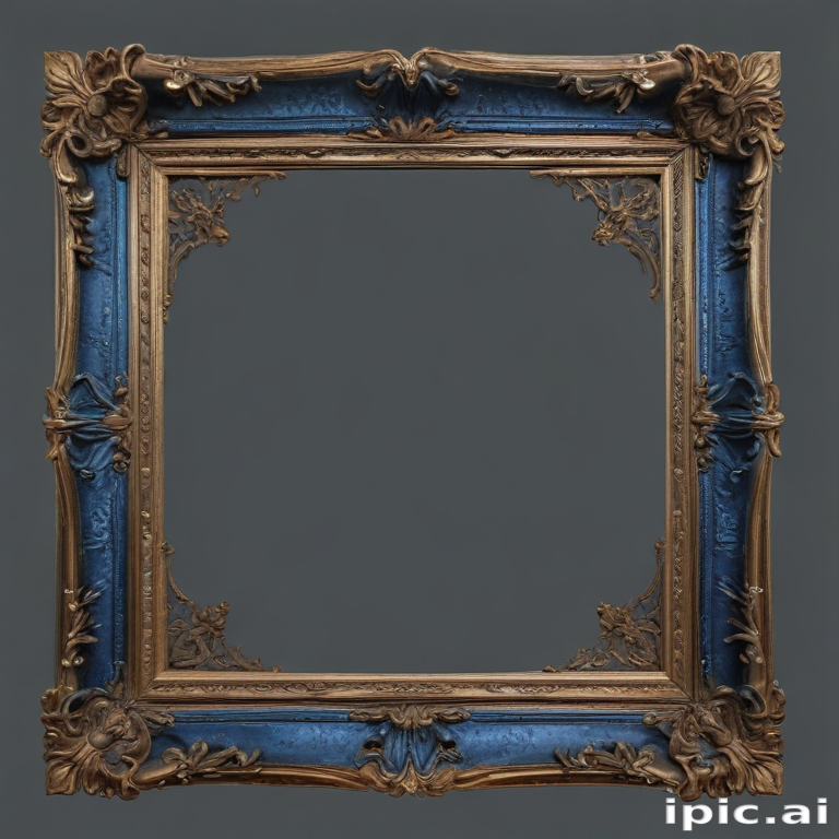 Elegant Vintage Picture Frame with Intricate Design and Rich Colors