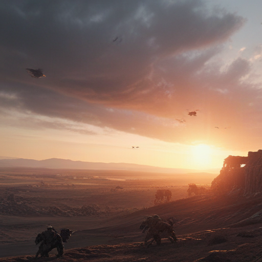draw me picture of battlefield with realistic image