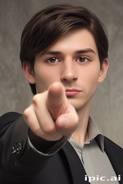 Confident Young Man Pointing Directly at the Camera with Intense ...