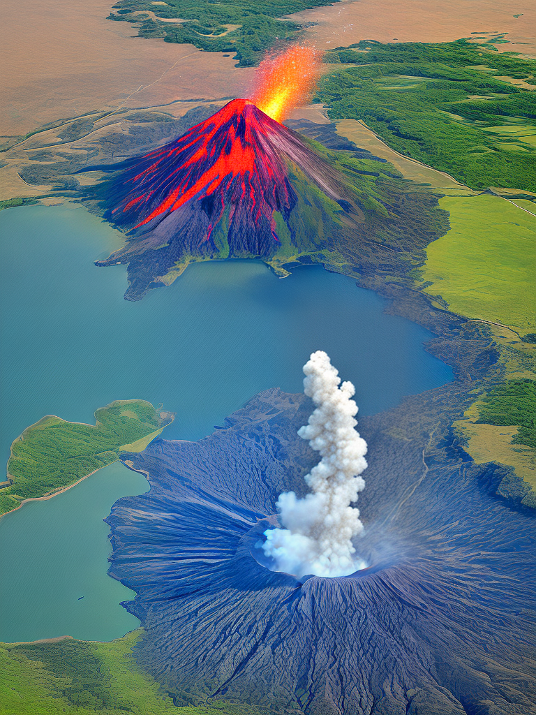volcano erupting