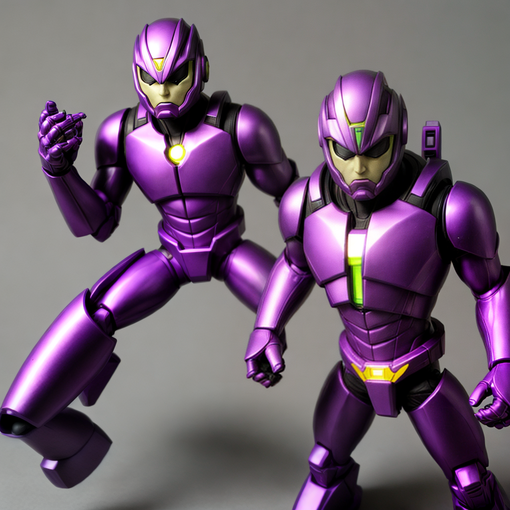 psycadelic purple man in a sentai costume