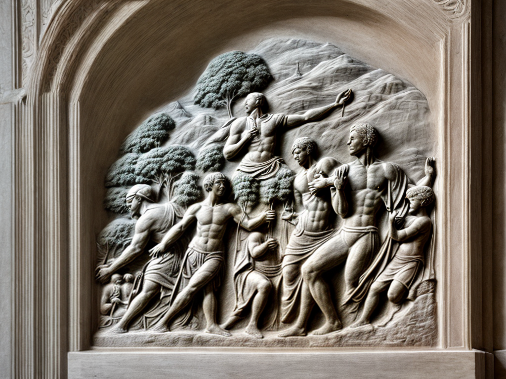 bas-relief in the interior